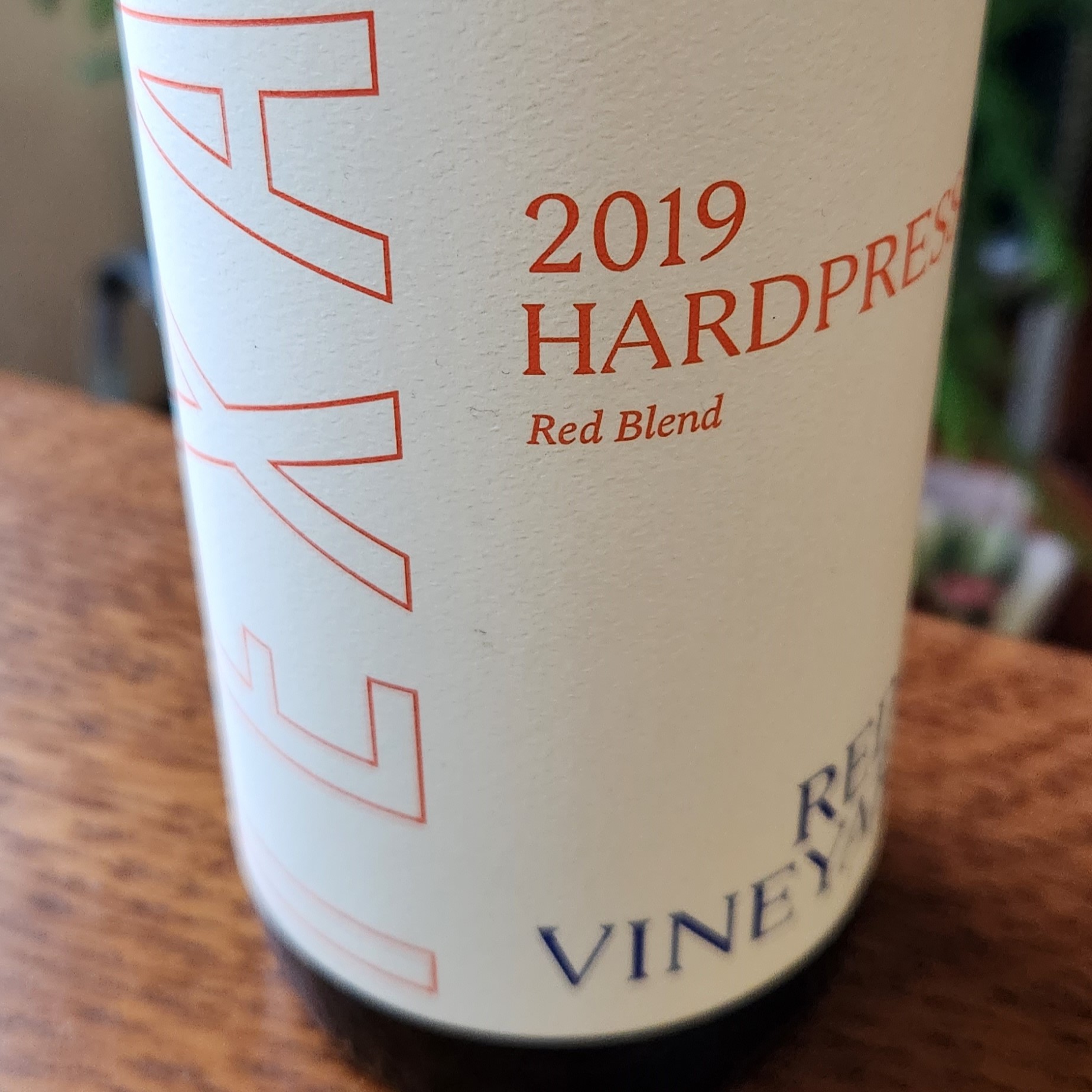 Reddy Vineyards 2019 Hardpress Red Blend